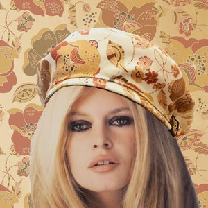 Cream Beret, Vintage Style Hat, Bohemian Beret, Floral Hat - Etsy