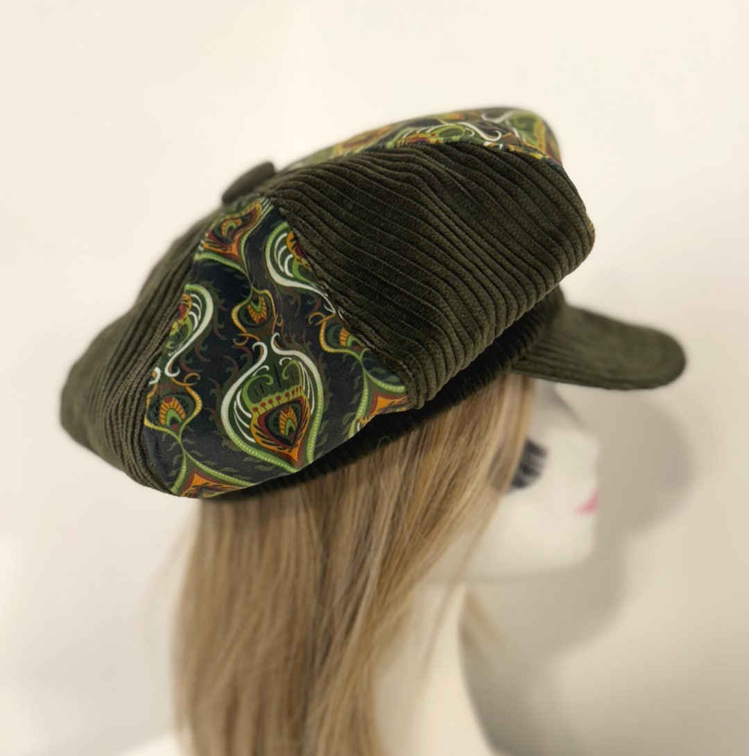 Khaki Newsboy Cap, Baker Boy Cap, Olive Green Hat, Bakergirl, Hat for ...