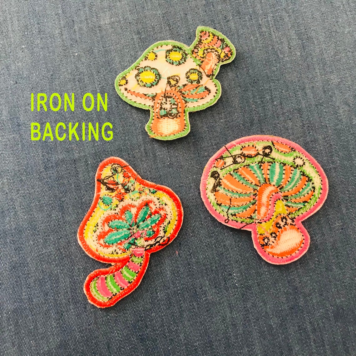 Magic Mushroom Patches Toadstool Badges Iron on Patch - Etsy Canada