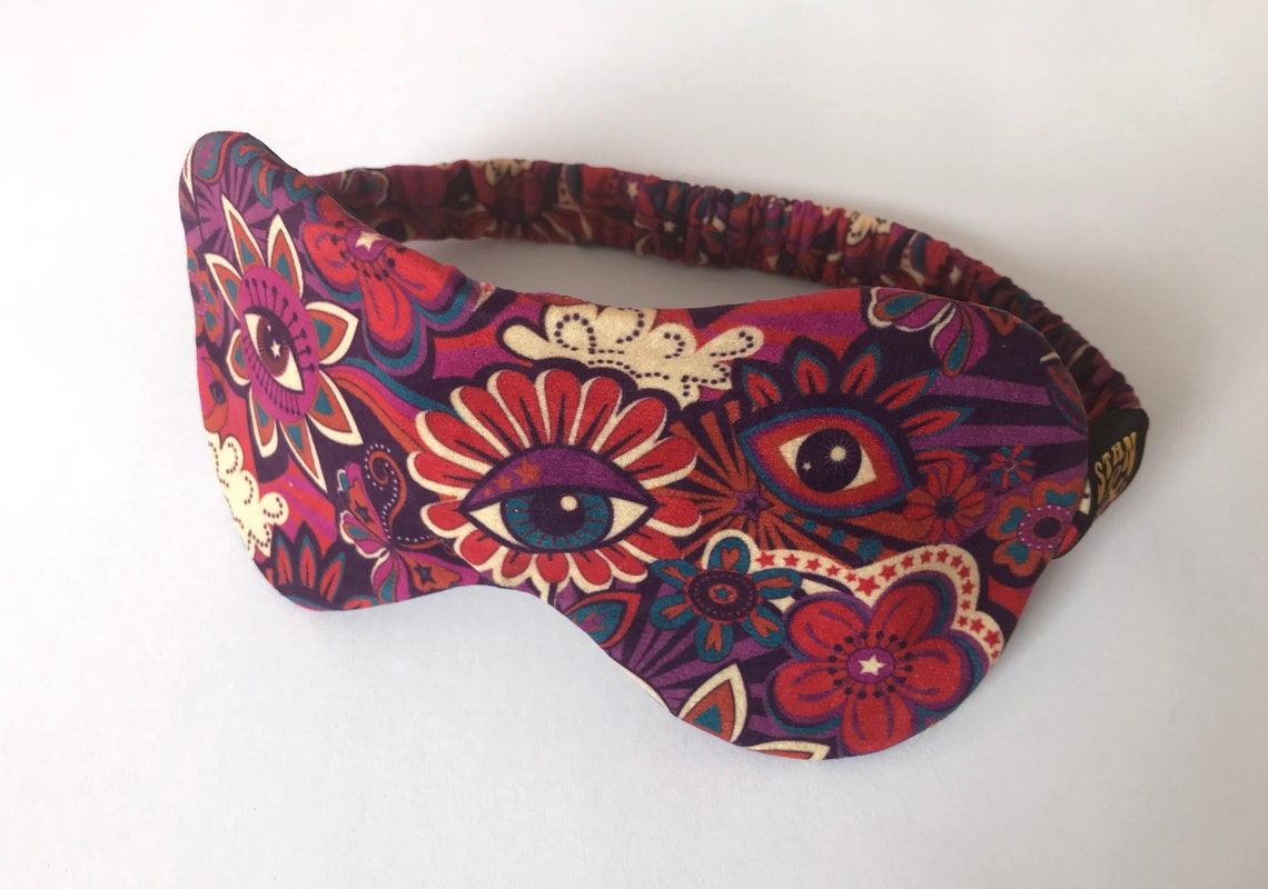 Luxury Sleep Mask, Velvet Eye Mask, Silk Backed Sleepmask, Flower Eye ...