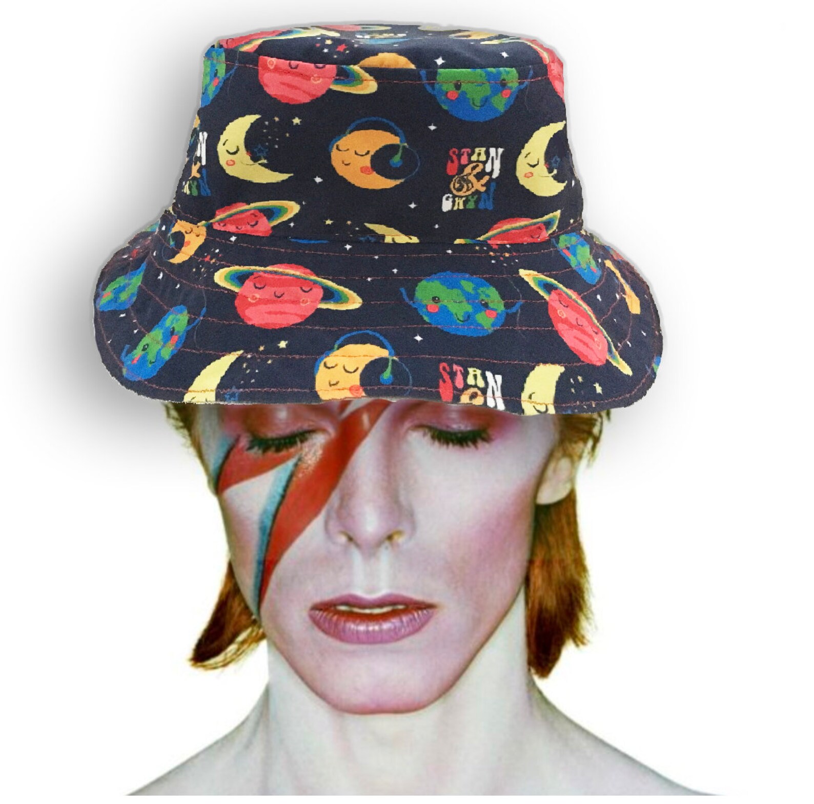Space Bucket Hat Cosmic Hat Planets Bucket Hat Sun and Moon - Etsy UK