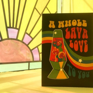 Lava Lamp Card, Retro Graphic, Cool Birthday Card, 70's Greeting Card ...