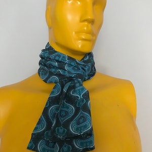 Sixties Mod Scarf, Blue Retro Scarves. - Etsy UK
