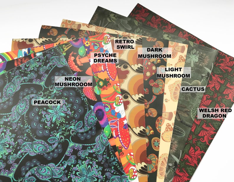 Psychedelic Gift Wrapping Paper Animals Gift Wrap With Gift | Etsy UK