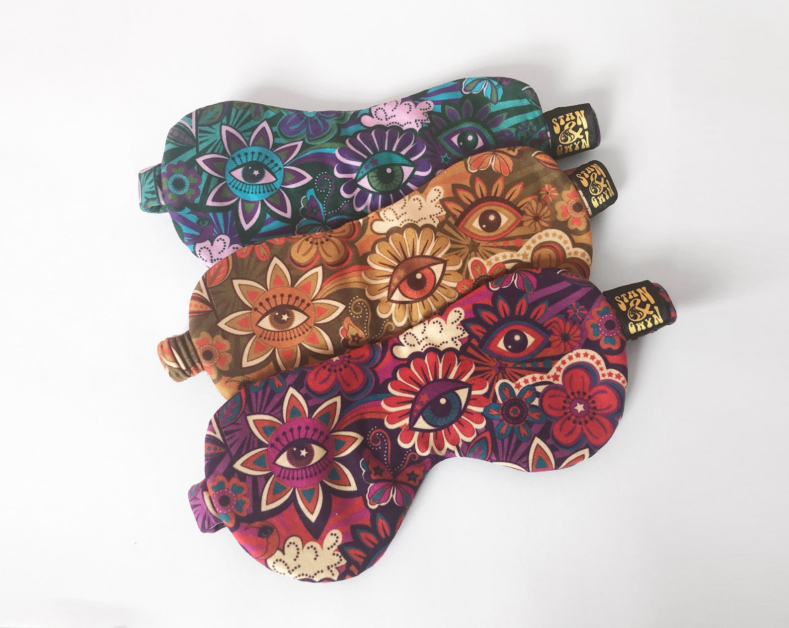 Luxury Sleep Mask, Velvet Eye Mask, Silk Backed Sleepmask, Flower Eye ...