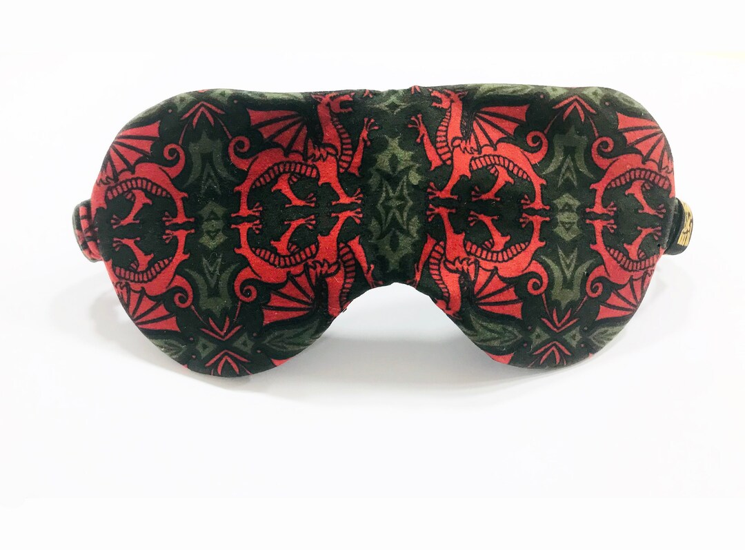 Wales Sleep Mask, Welsh Eye Mask, Gift Welsh Dad, Red Dragon Travel ...