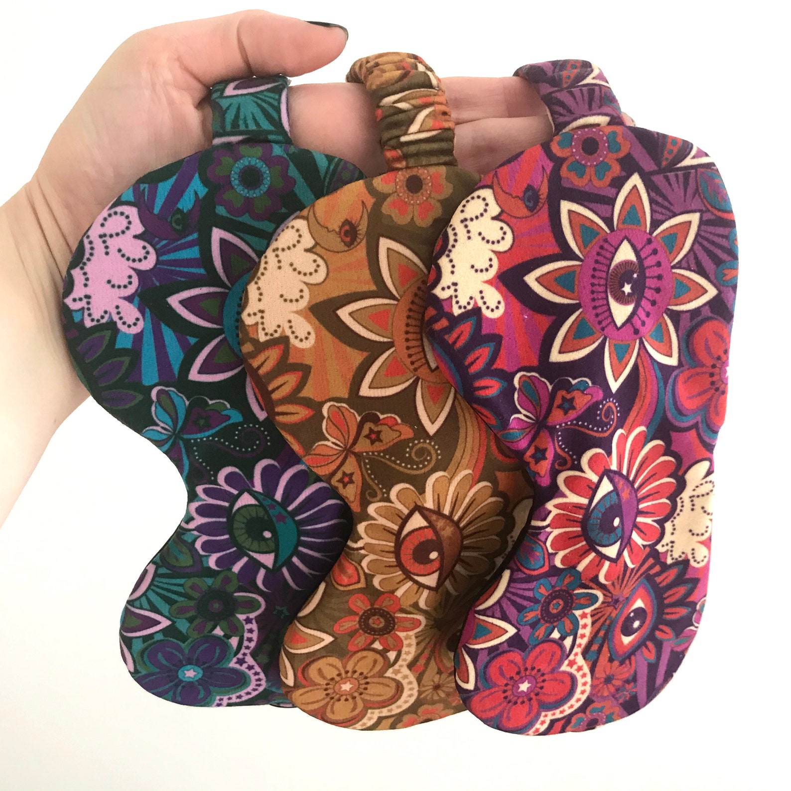 Luxury Sleep Mask, Velvet Eye Mask, Silk Backed Sleepmask, Flower Eye ...