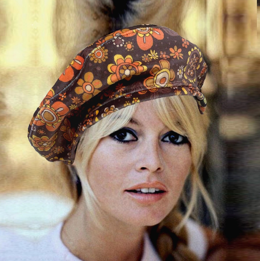 Velvet Beret Hat Hats for Women 1970s Aesthetic 70's - Etsy