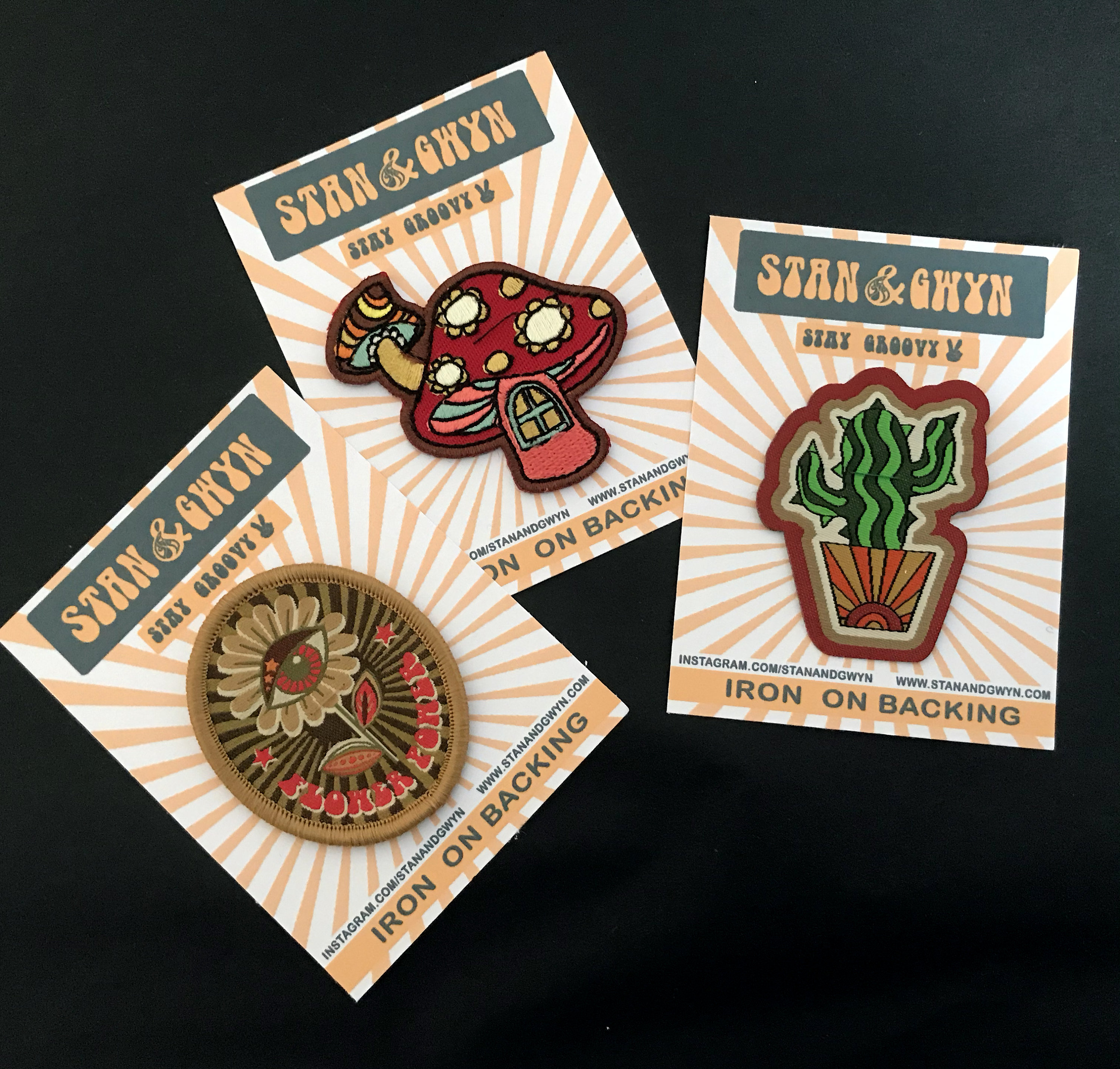 Plant Badges Iron on Patches Mushroom Badge Cactus Badge - Etsy UK