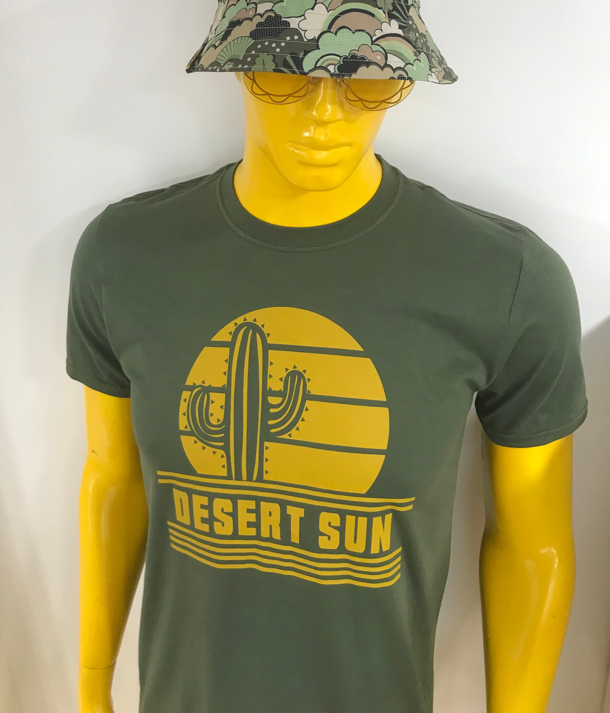 Cactus T-shirt, Mens Graphic T-shirt, Green Man Top, Gift for Men ...