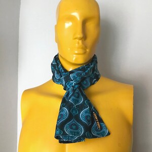 Sixties Mod Scarf, Blue Retro Scarves. - Etsy UK