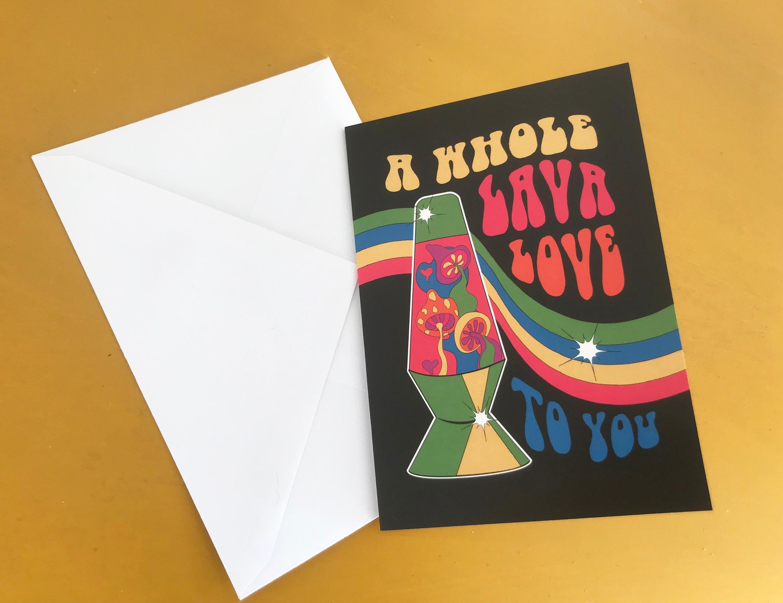 Lava Lamp Card Retro Graphic Cool Birthday Card 70's - Etsy