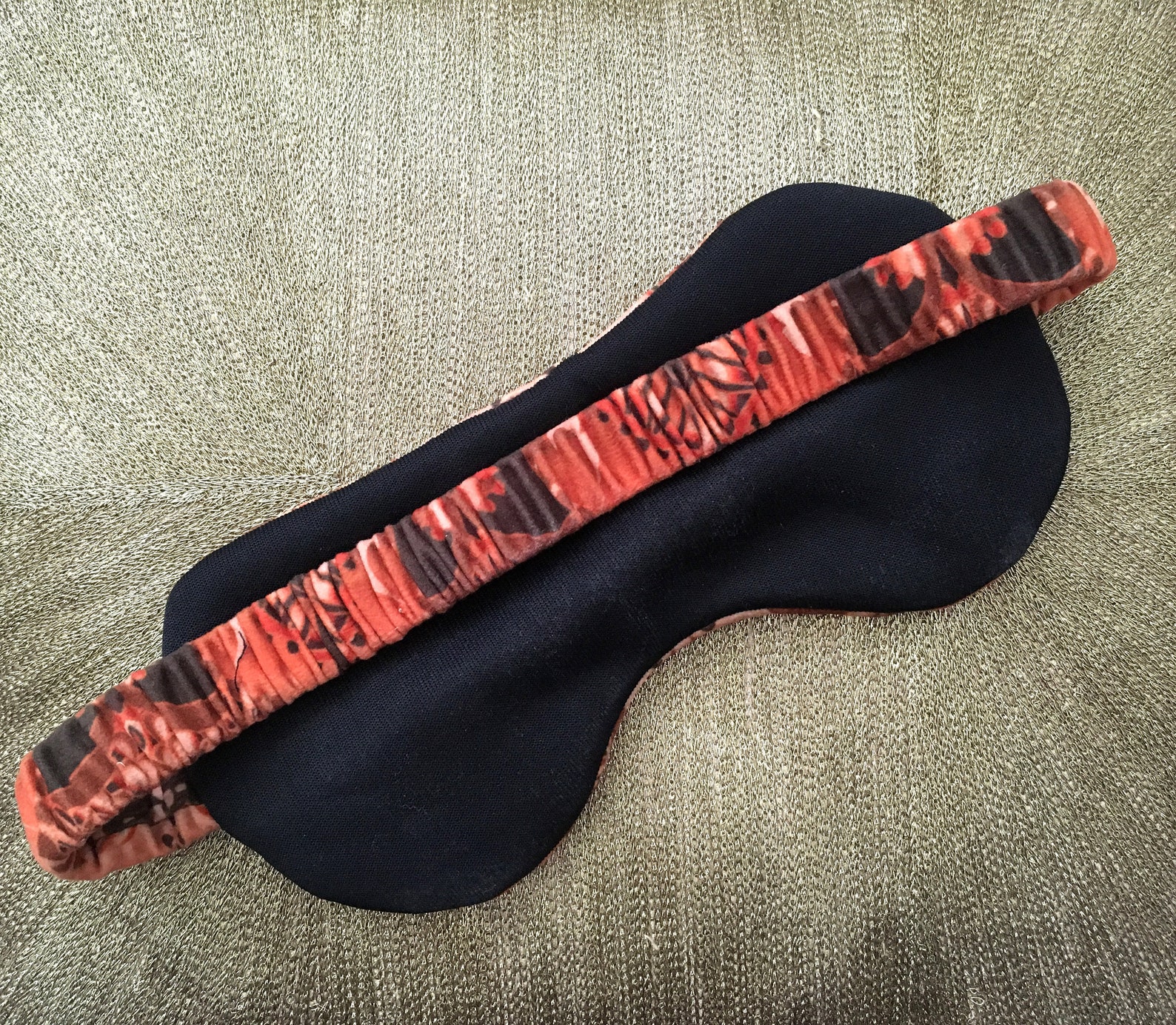 Retro Sleeping Mask, Velvet Sleep Mask, Orange Eye Mask, Vintage ...