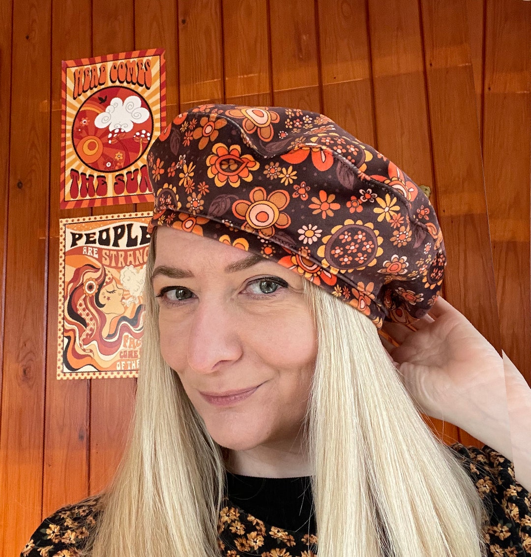 Velvet Beret Hat, Hats for Women, 1970s Aesthetic, 70's Fashion, Retro ...