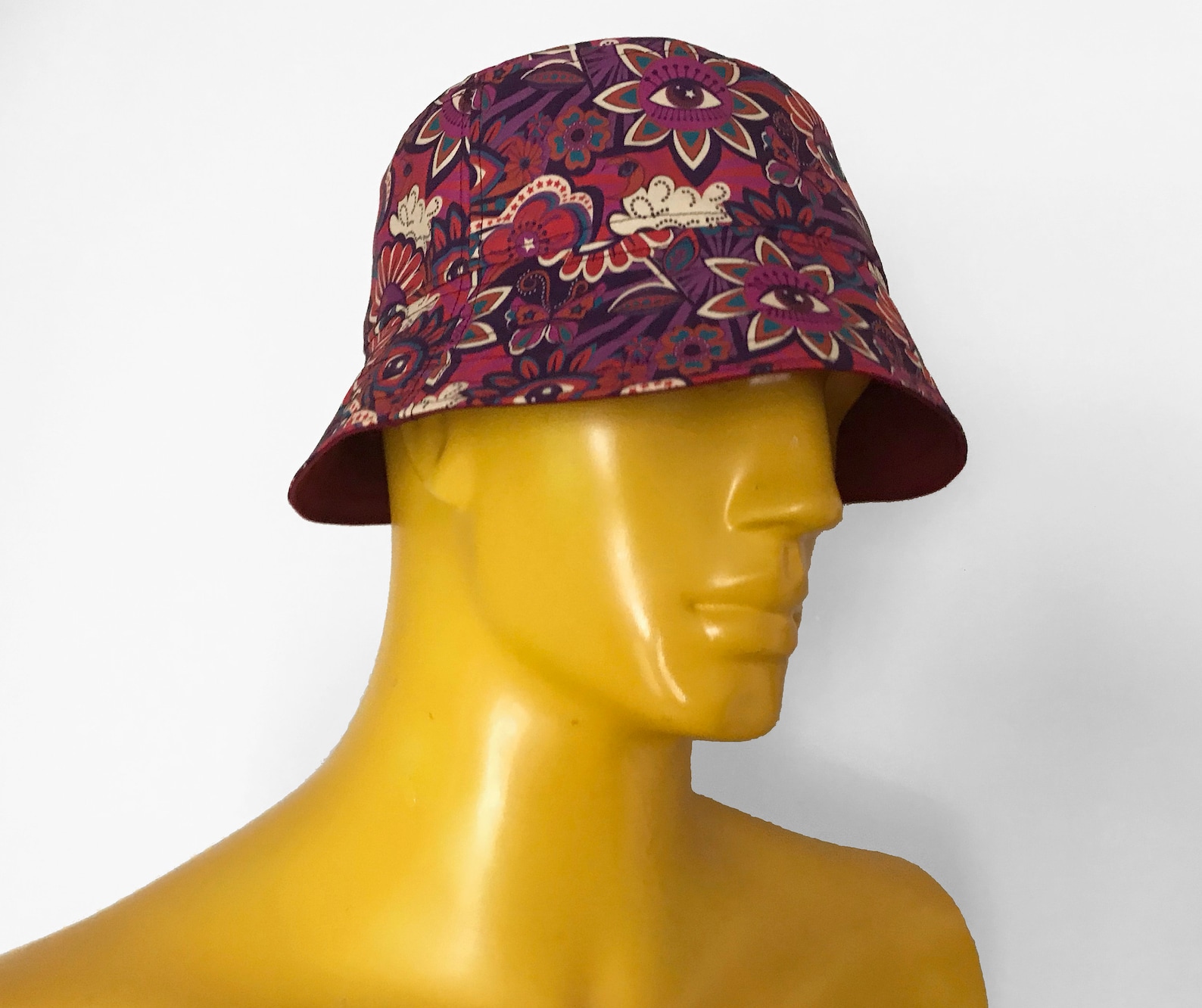 Psychedelic Bucket Hat Flower Eye Print Third Eye Art Hippy | Etsy