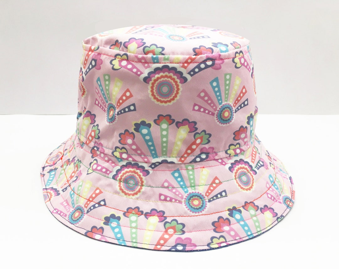 Pastel Rainbow Hat, Pink Babygirl Hat, Girls Bucket Hat, Pastel Sun Hat ...