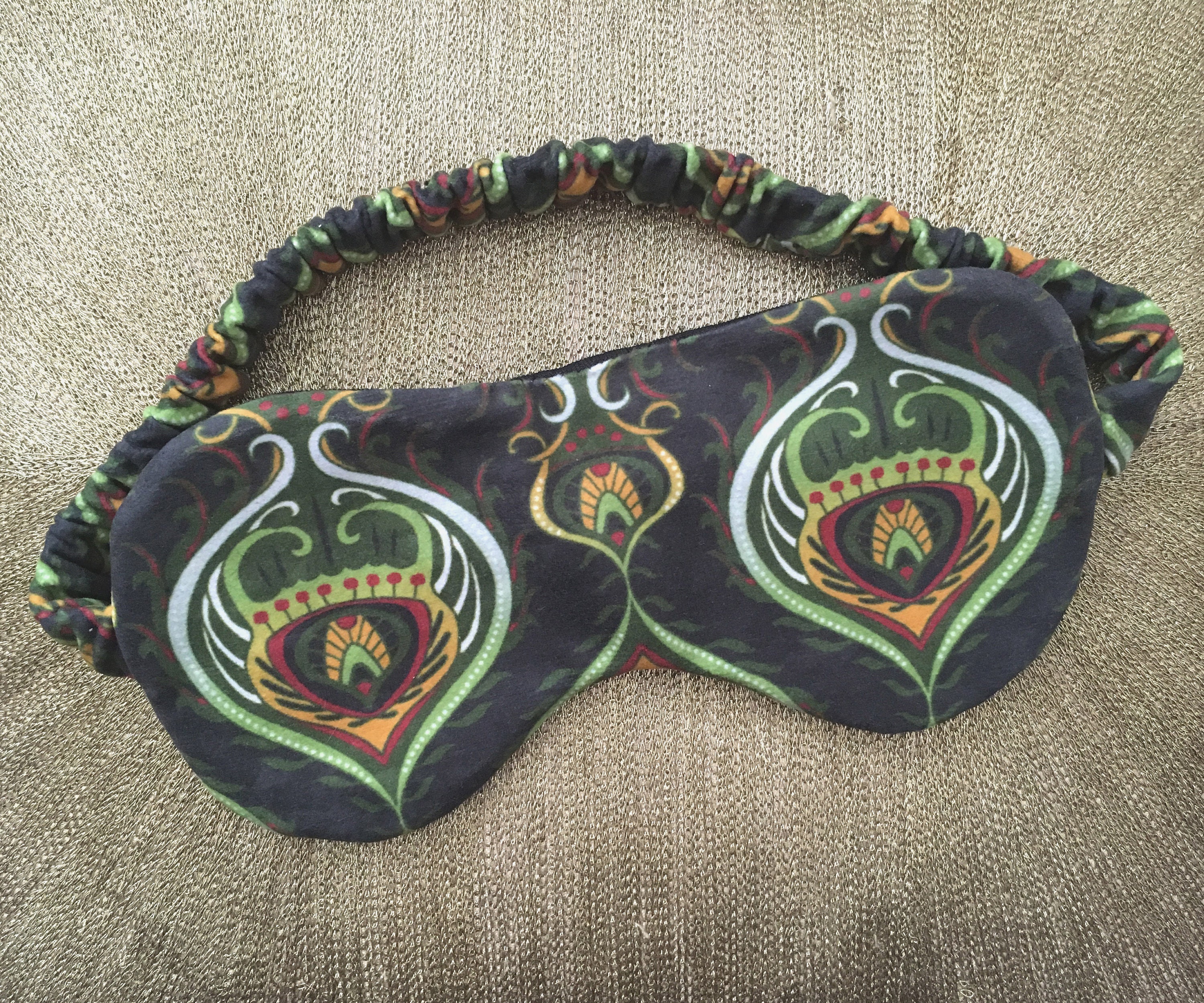 Green Sleep Mask, Luxury Sleepmask, Velvet Sleeping Mask, Silk Backed ...