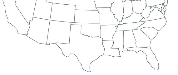 Us Map Outline Printable