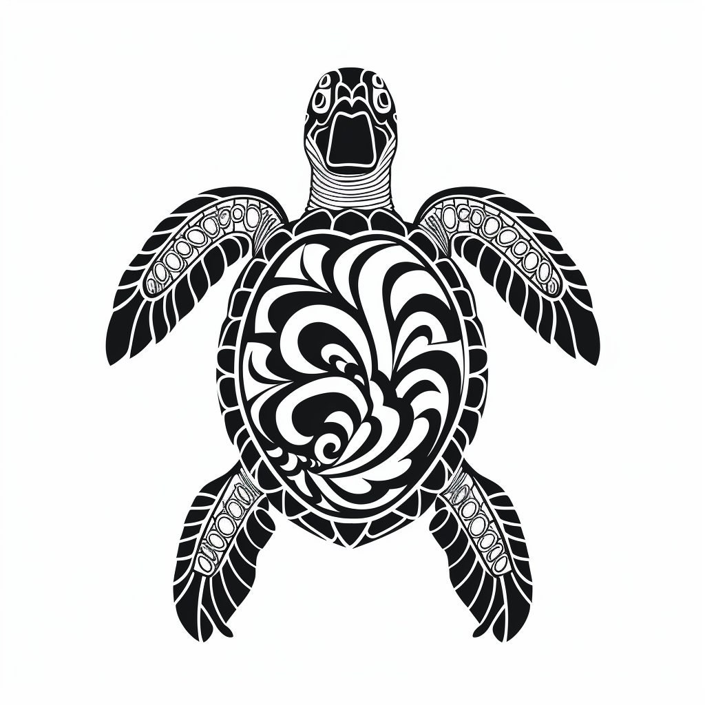 Sea Turtle PNG Printable | Tattoo | Simple Small Sea Turtle Hawaiian ...
