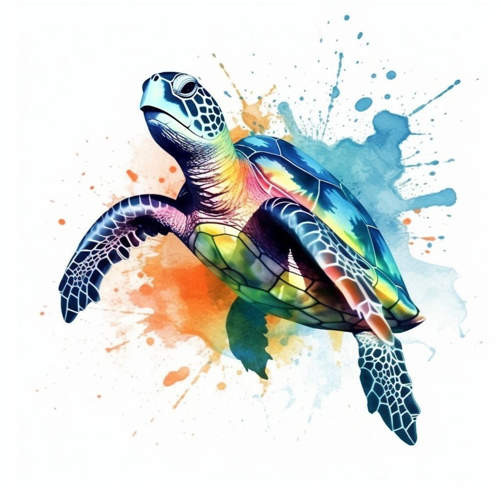 Sea Turtle Tattoo Watercolor Small Sea Turtle Tattoo Simple Sea Turtle ...