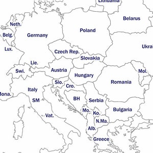Digital Europe Map of European Countries Printable Download, Map of ...