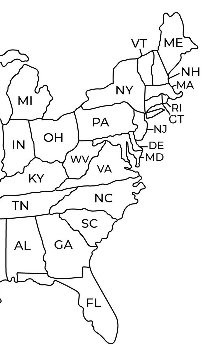 USA Map Printable Map of the United States USA | 50 States Map of USA ...