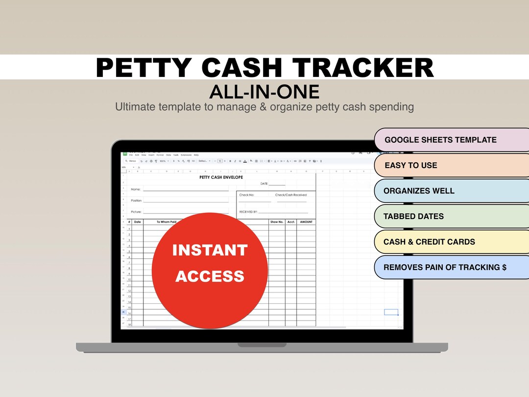 Petty Cash Log Tracker - Track Credit Card Spending | Google Sheets ...