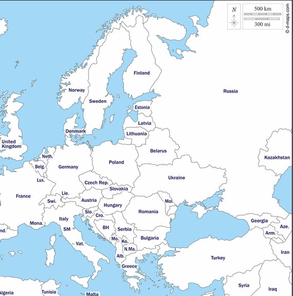 Europe Map With Countries