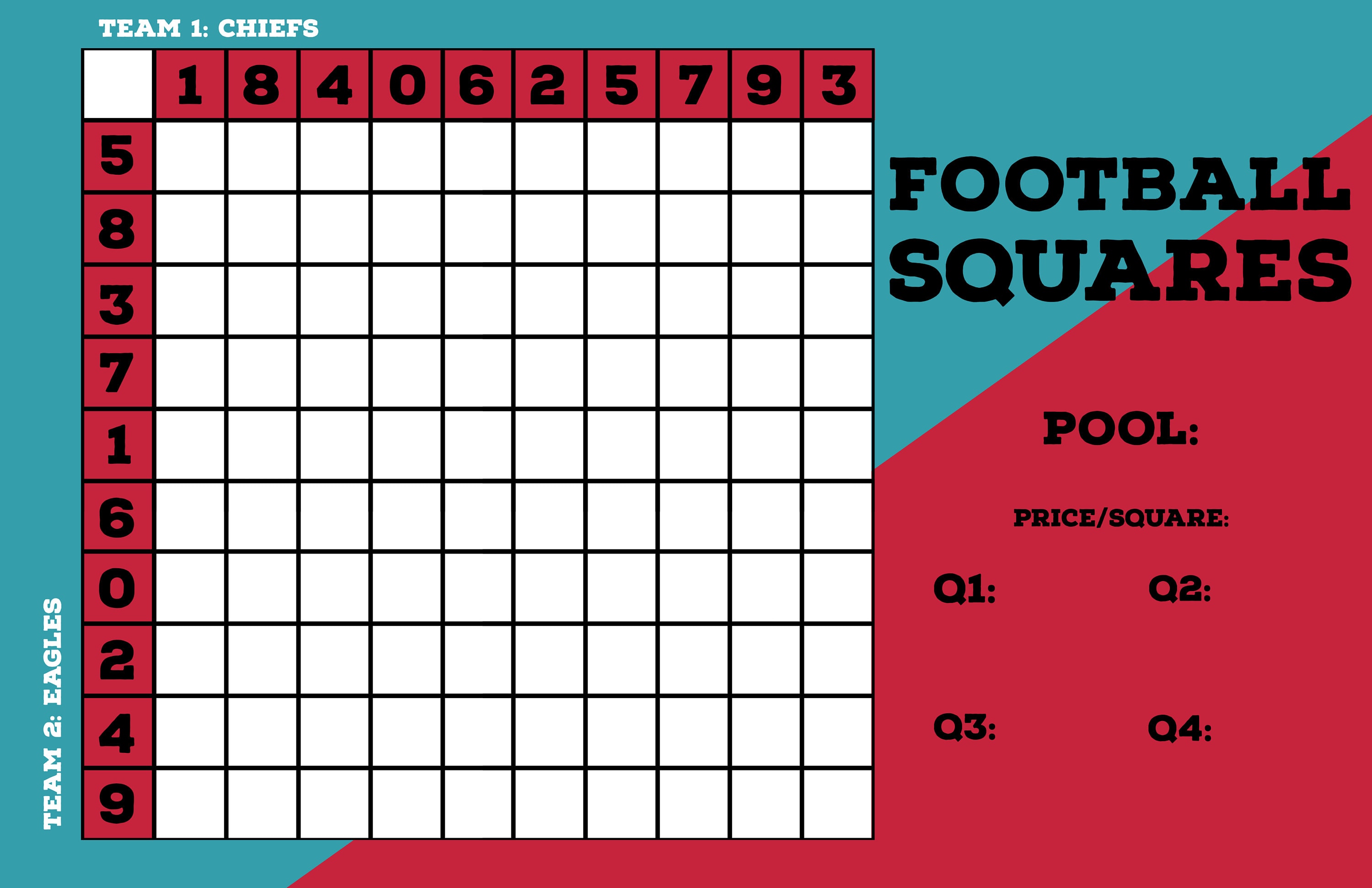 Super Bowl Squares Template Printable 2024 Super Bowl Pool Squares ... Super Bowl Squares Template Printable 2024 Super Bowl Pool Squares ...
