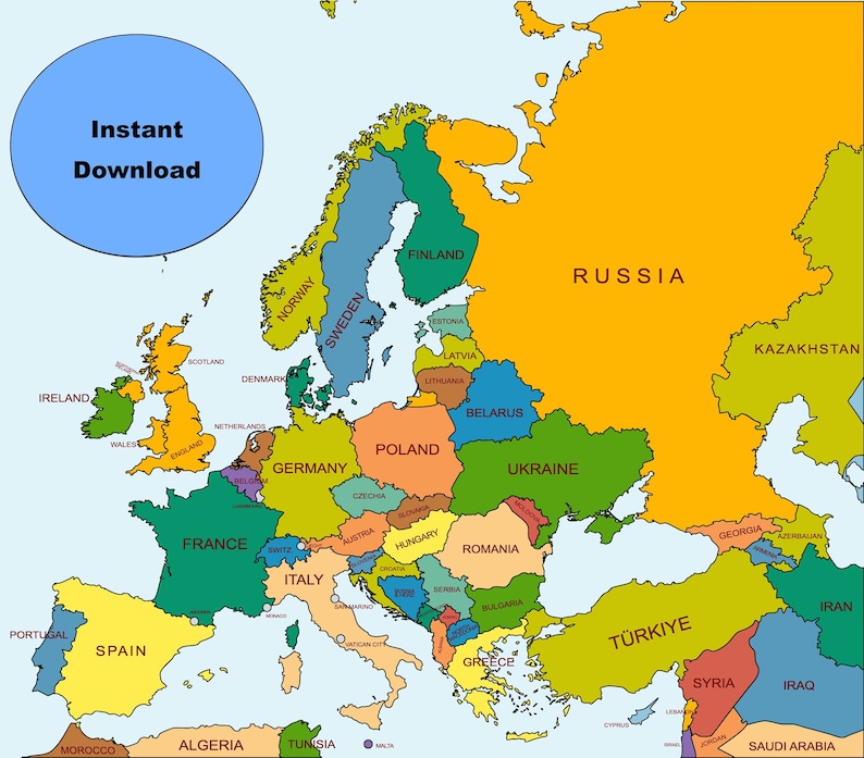 Political Map of Europe, Map of European Countries Download, Map of ...
