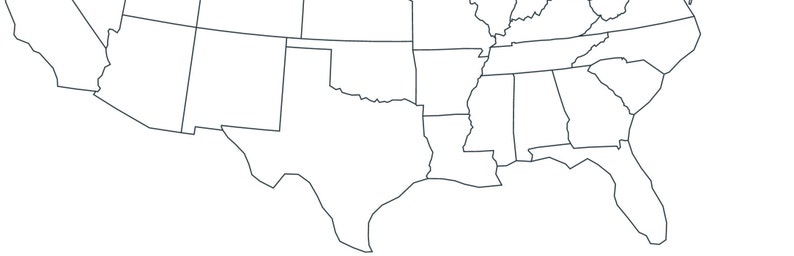 Map of the United States, Map of the USA, Blank Map of North America ...