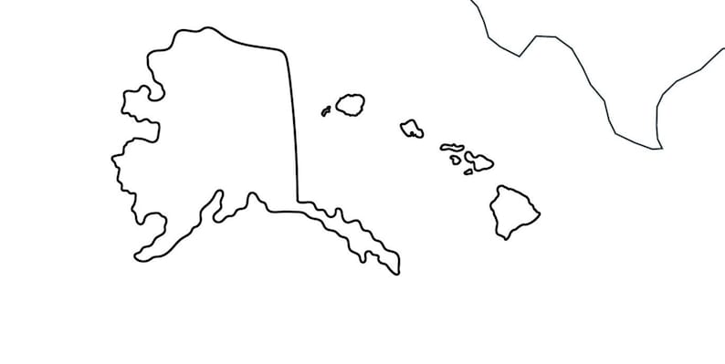 US States Quiz 50 States Quiz Map Printable Outline Comes With Labeled ...