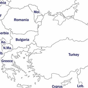 European Map of Countries | Europe Stretch | Western Eastern | Bundle ...