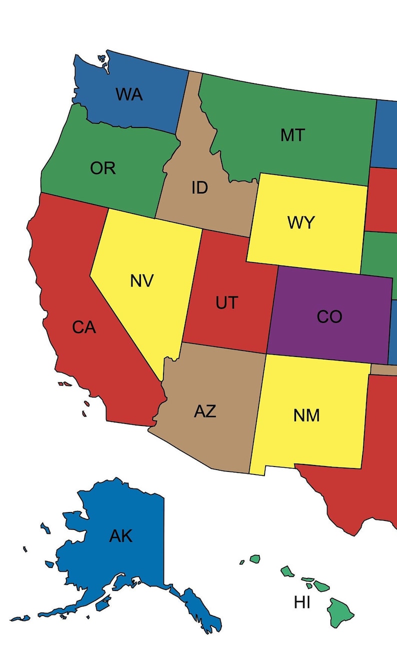 Map of the United States Printable | USA Map Printable | Printable Usa ...