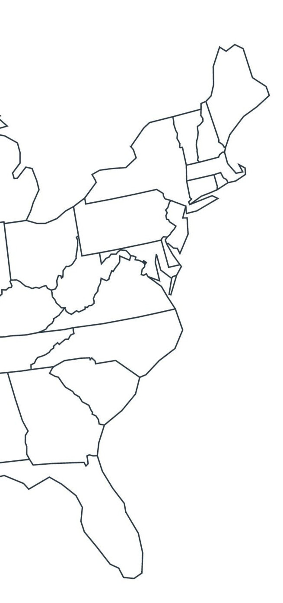 Outline Map of North America Blank Black and White Map of USA Printable ...