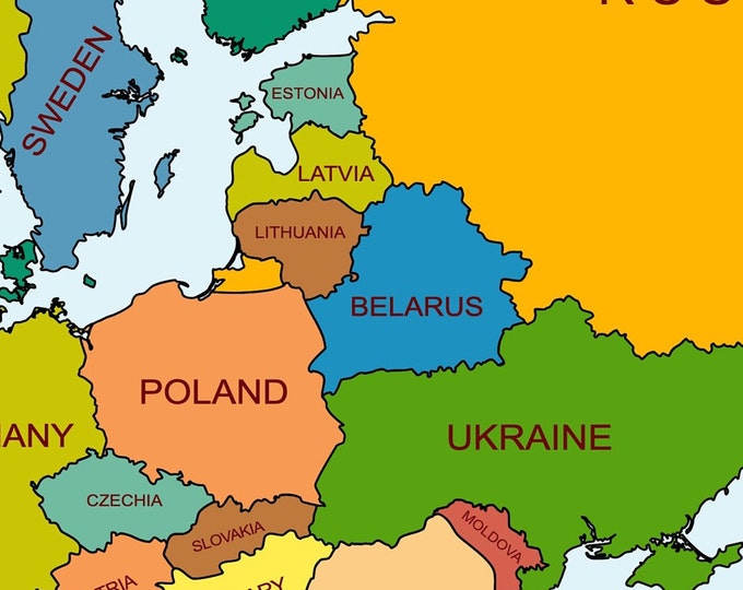 Kontury mapy Europy – do druku, mapa Europy, mapy krajów – czarno-biały ...