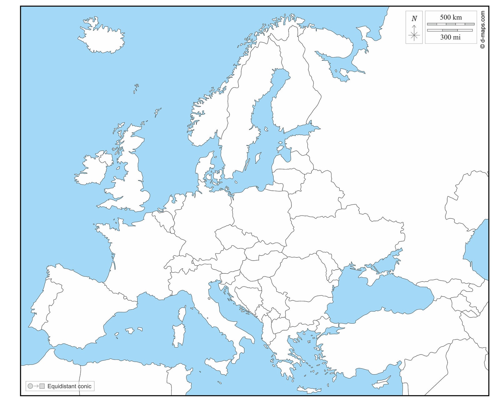 Kaart van Europa, kaart van Europese landen downloaden, kaart van ...