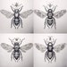 Bee Tattoo Tattoo Flash Digital Download Honey Bee, Realistic Bee ...