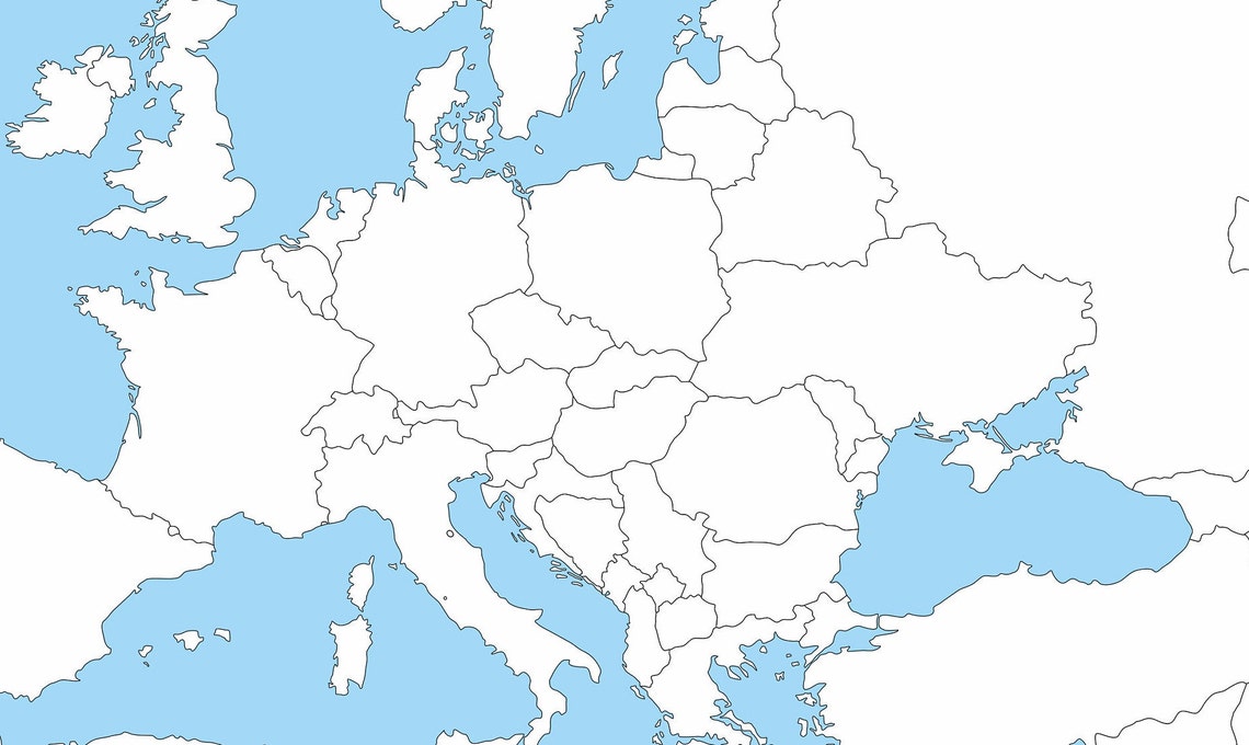 Digital Europe Map of European Countries Printable Download, Map of ...