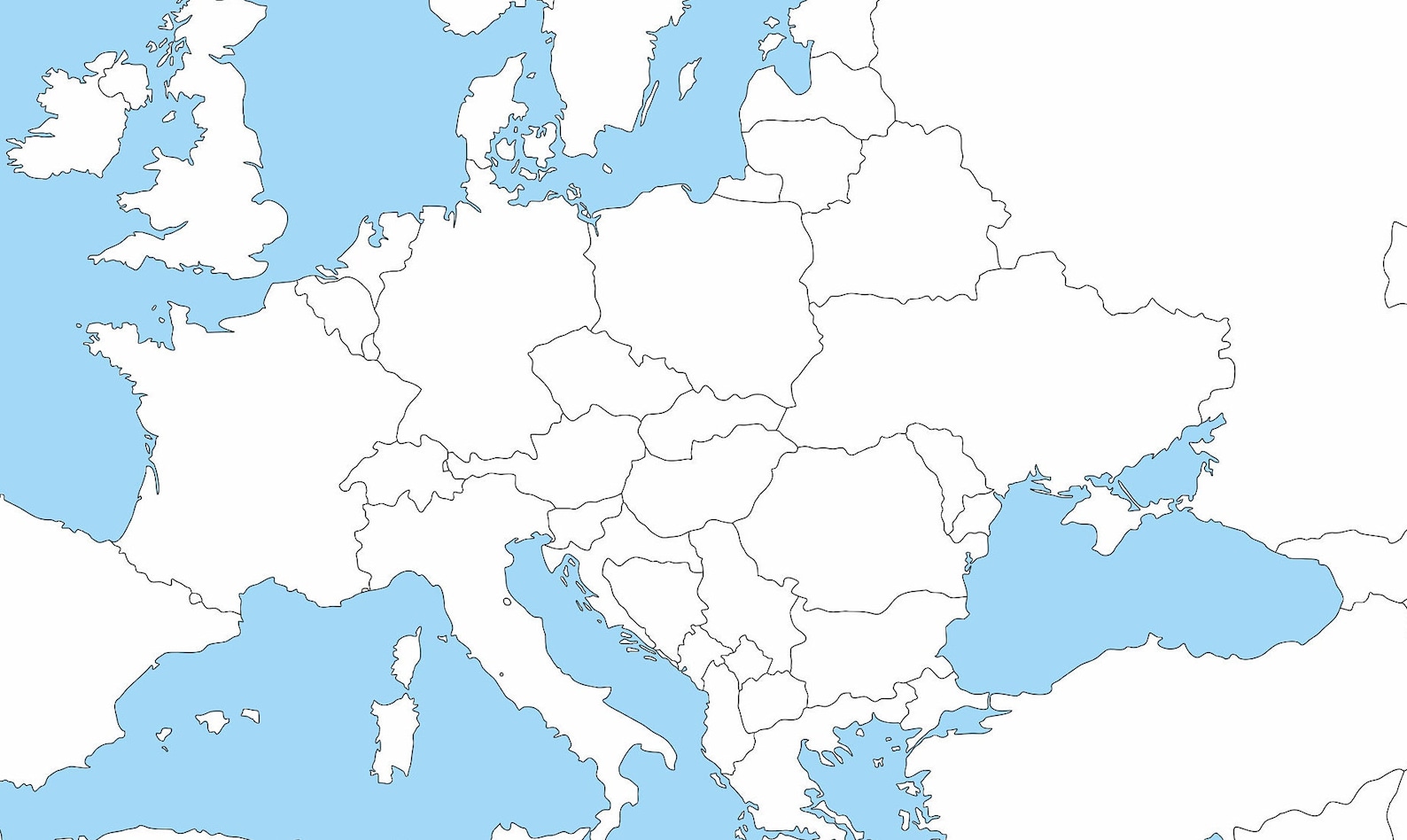 Digital Europe Map of European Countries Printable Download, Map of ...