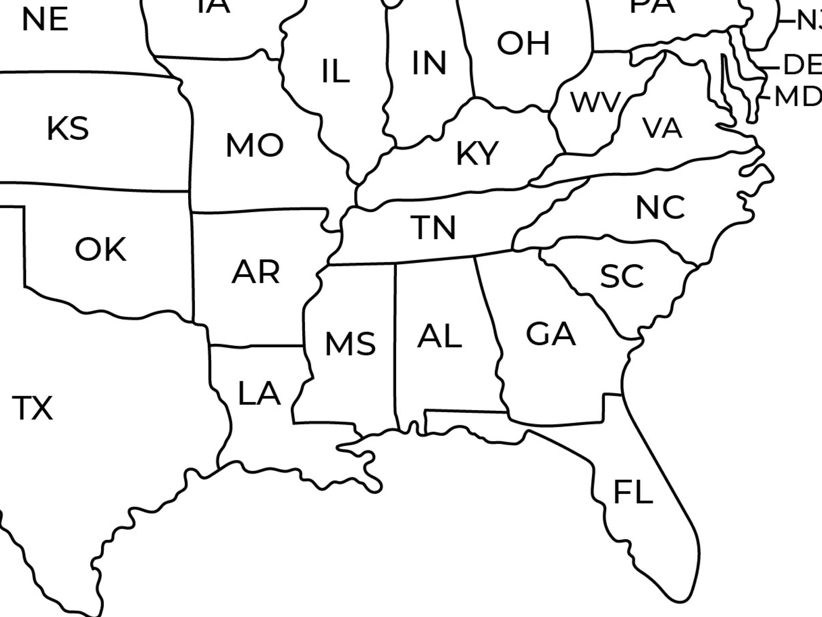Black And White Map Of North America Outline Map Of Usa United States
