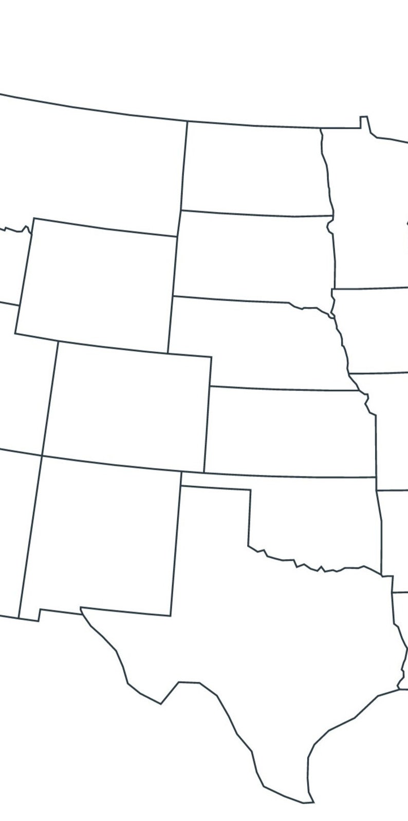 Map of the United States, Map of the USA, Blank Map of North America ...