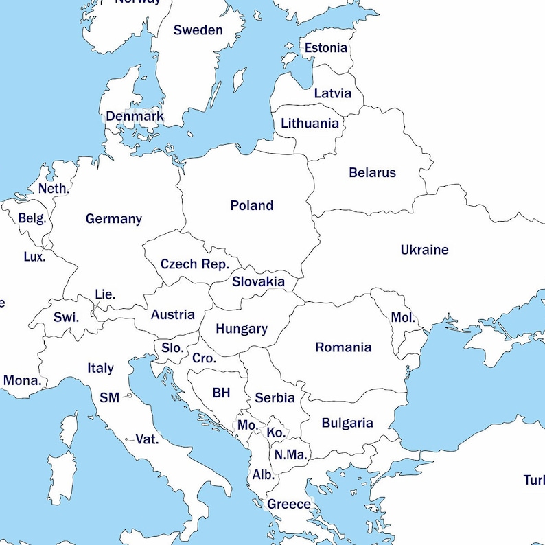 Europe Map of European Countries, Map of Europe Stretch Map, Map of ...