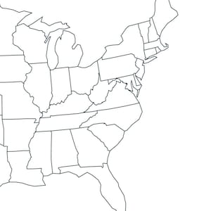 United States Blank Map | Unlabeled Map of USA Outline Printable - Etsy