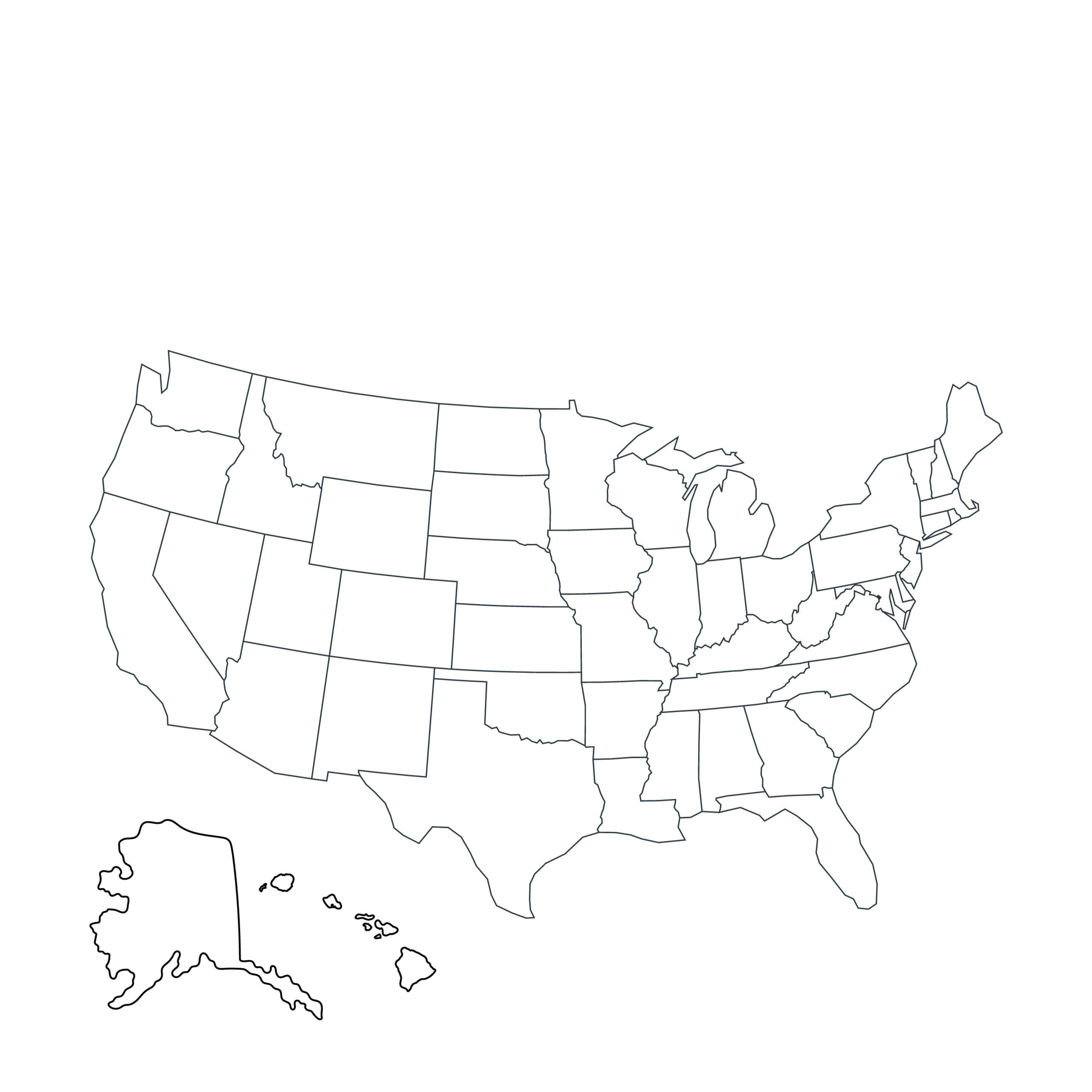 Map of the United States, 50 States Map of USA | USA Map Printable ...