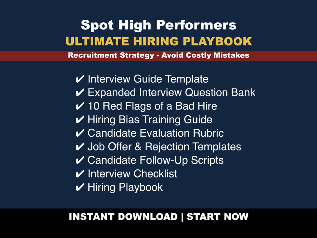 Ultimate High Performers Interview Guide | Talent Strategy Assessment ...