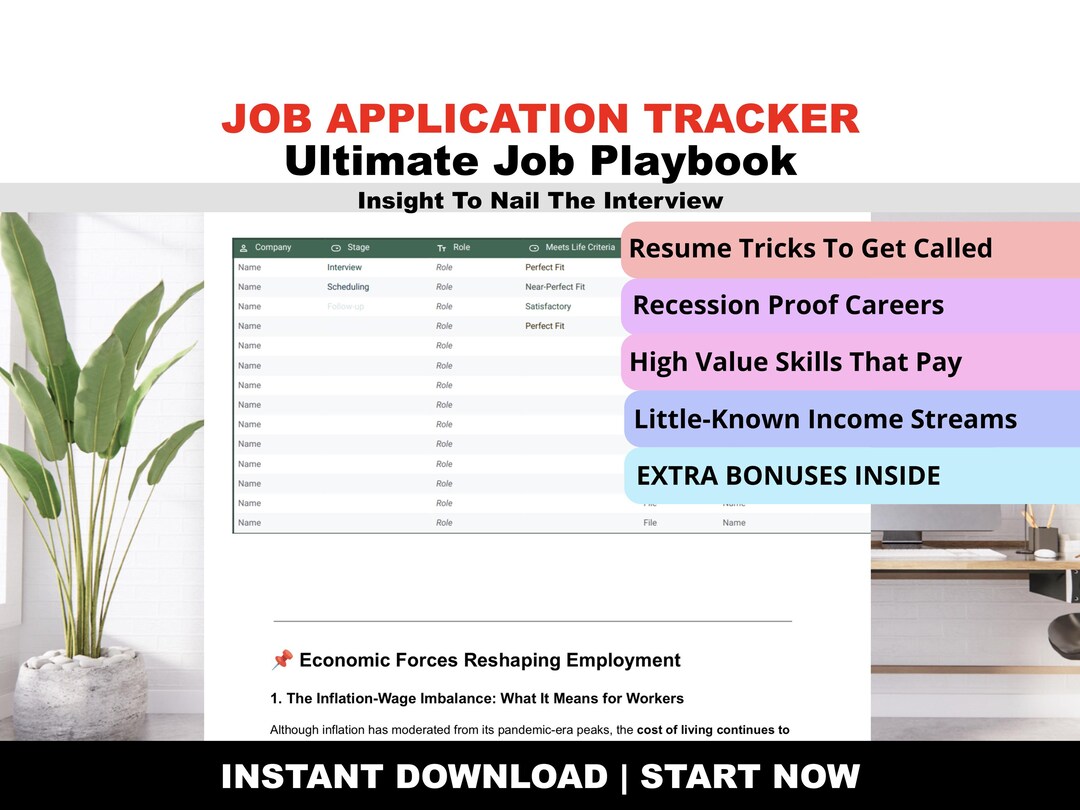 Job Application Tracker & Ultimate Job Search Toolkit | Resume ...