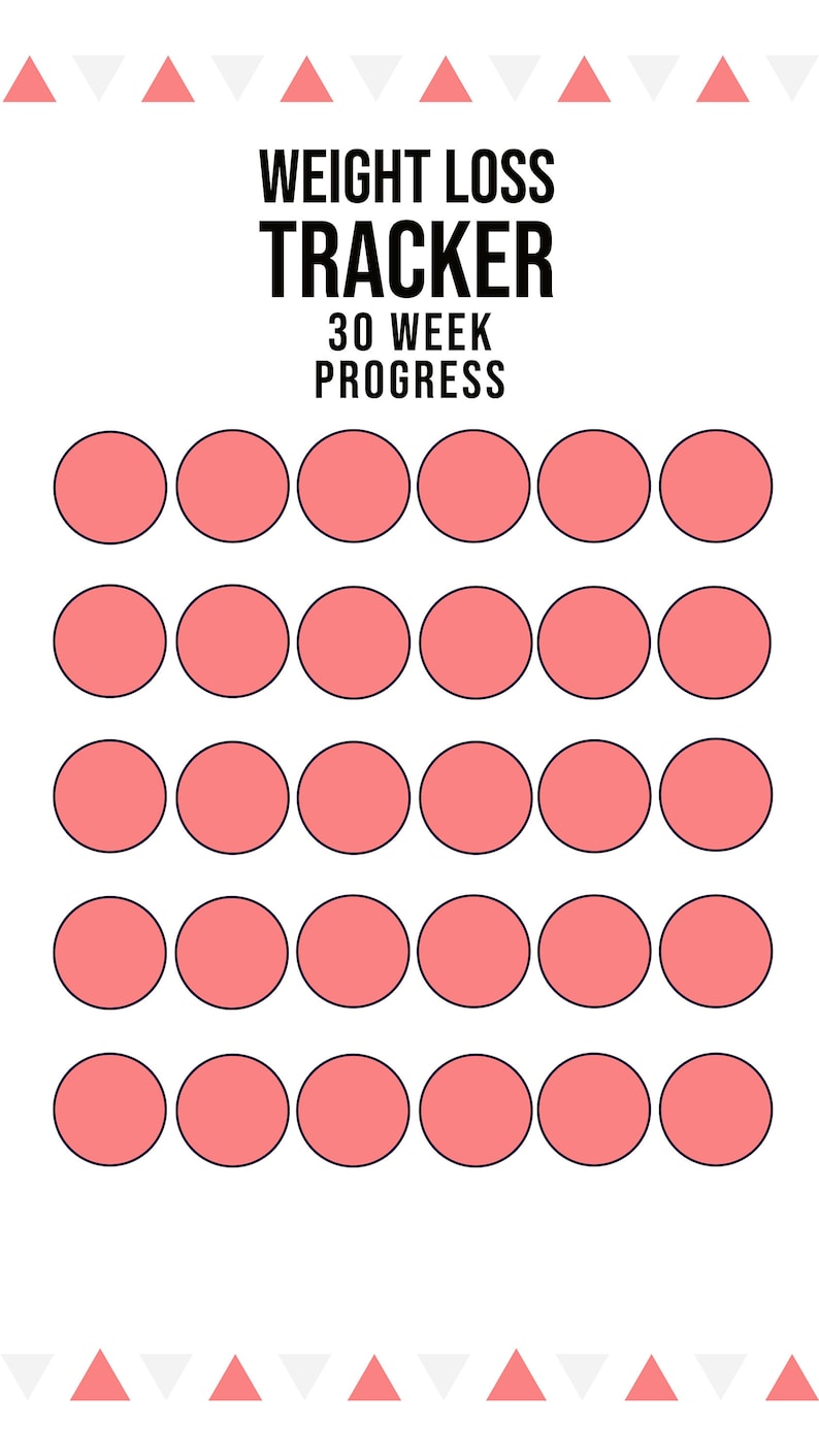 Weight Loss Tracker Printable Chart Planner Pdf Journal Printable