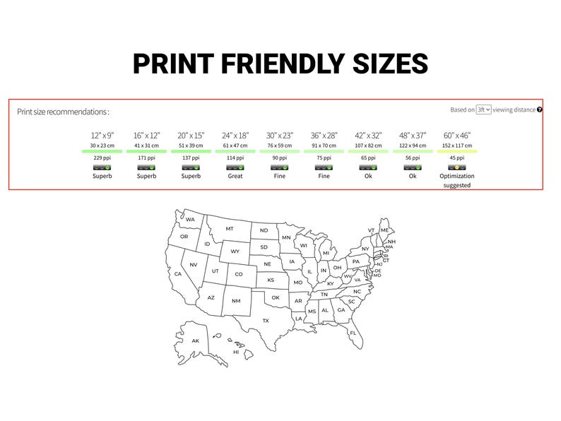 United States Map Labeled Printable | Learn the States | Map of the USA ...