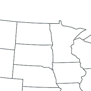 United States Blank Map | Unlabeled Map of USA Outline Printable - Etsy